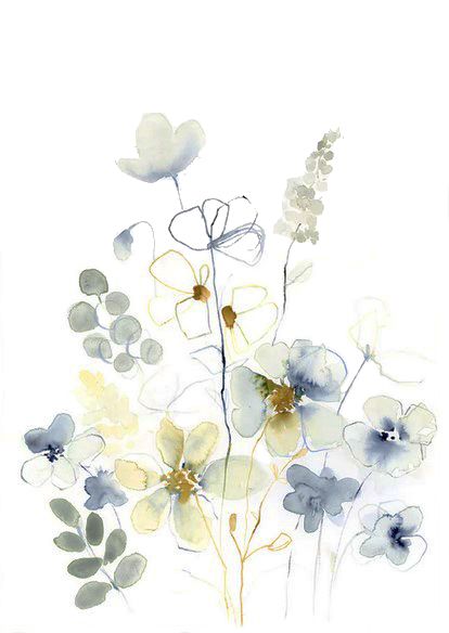 Blue and Gold - a beautiful art card on luxury board for any occasion ...