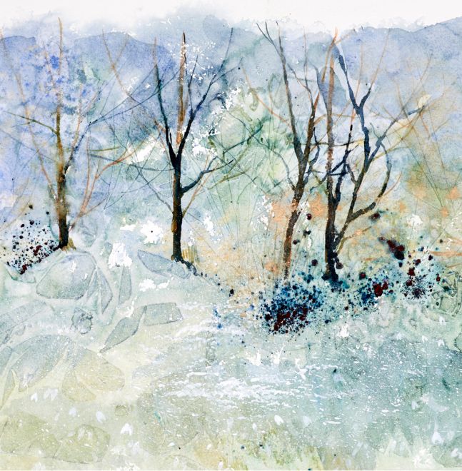 Winter Abstract art card